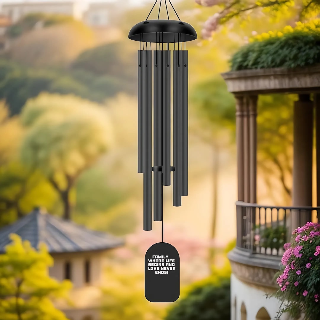 Personalized Wind Chime Custom Engraved Wind Chime Family Quotes ...