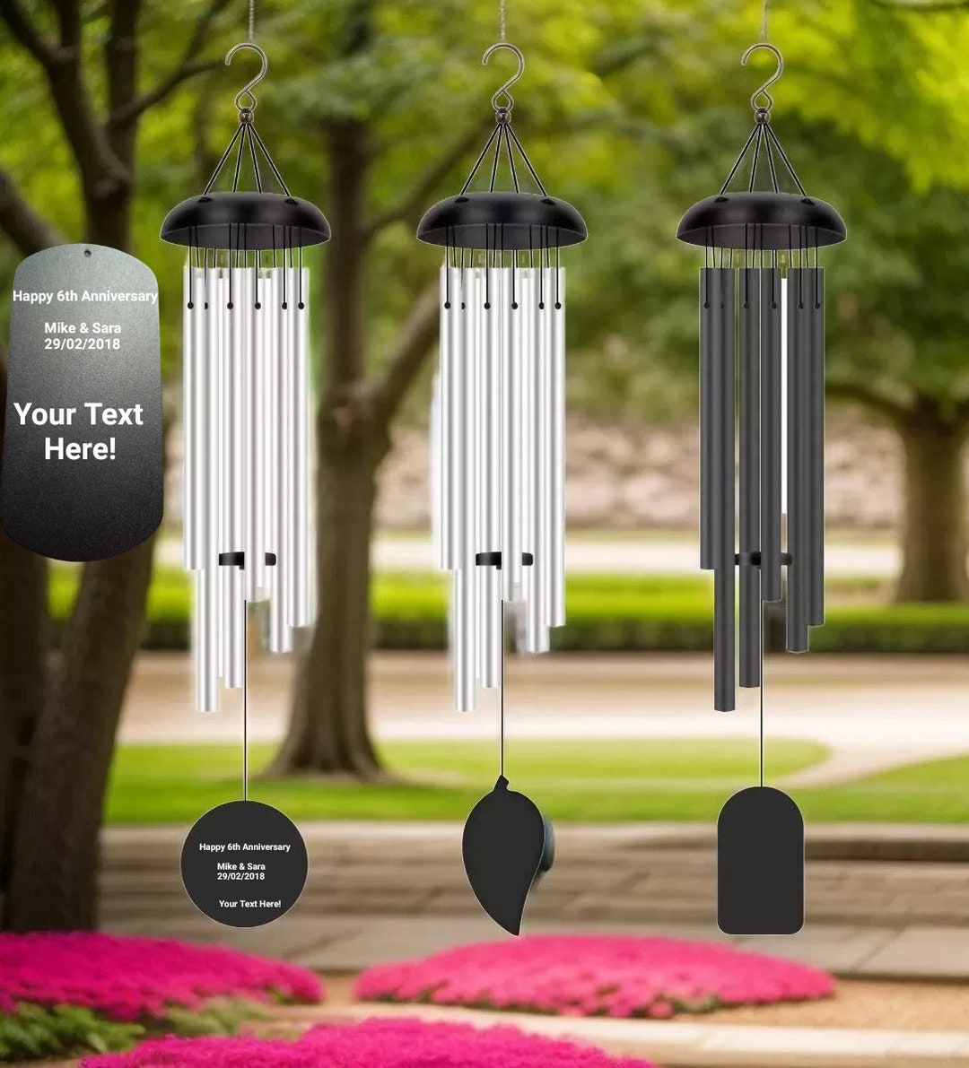 Wind Chime for 6th Anniversary Gift Personalized Wind Chime 6th ...