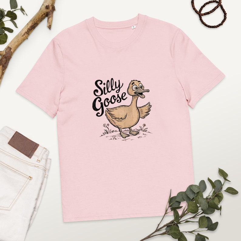 Silly Goose Organic Cotton T-shirt Funny Goose ECO Tshirt Goose Humour ...
