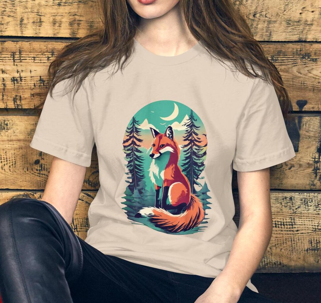 Red Fox Shirt Cute Fox Tshirt Forestcore T-shirt Woodland Lover Gift ...