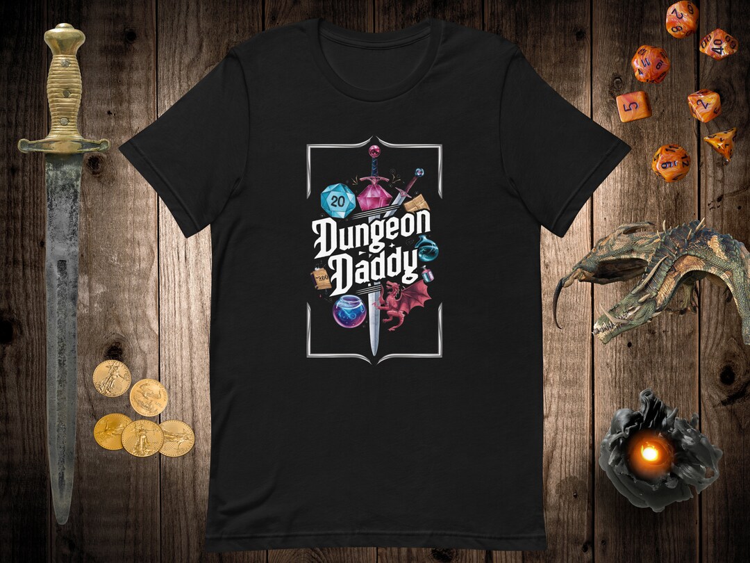 Dungeon Daddy DND T-shirt Dungeons and Dragons Tshirt Dungeon Master ...