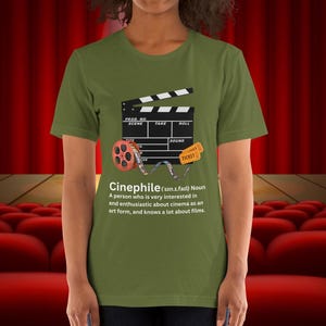 Cinema Enthusiast Tshirt Cinephile T-shirt Film Buff Shirt Gift Idea ...