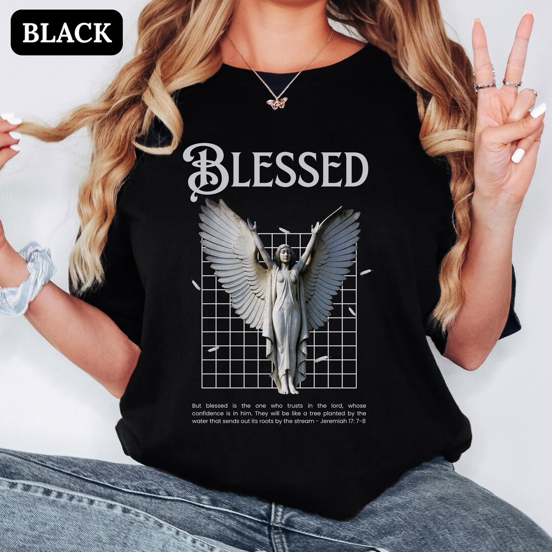 Blessed Angel Shirt Jeremiah Bible Verse T-shirt Christian Tshirt Faith ...