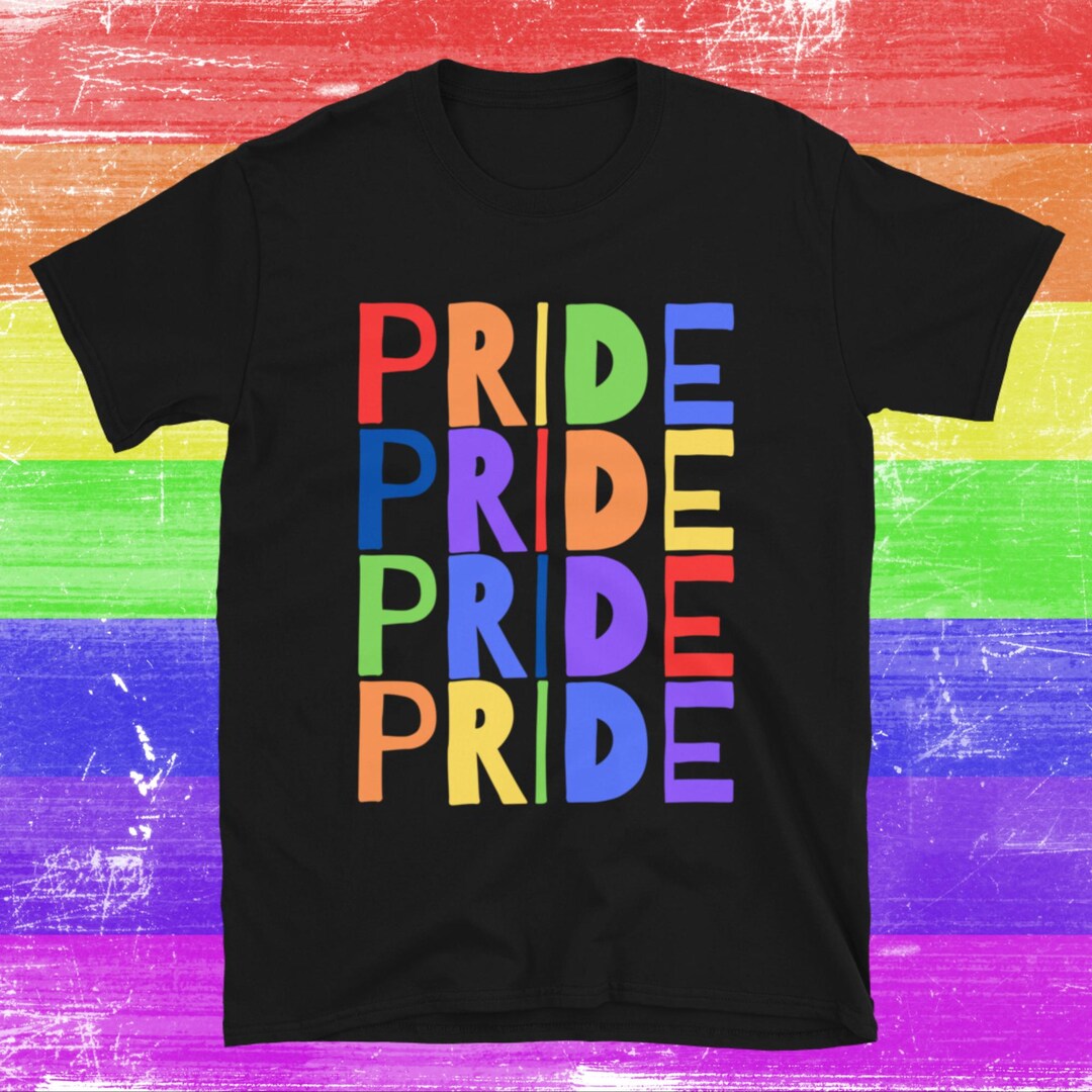 LGBTQ Pride Shirt Rainbow Colours Pride T-shirt Gay Clothing Lesbian ...