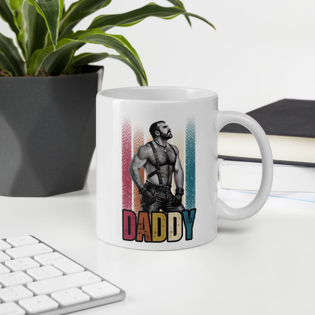 Tom of Finland Style Daddy Mug for Gay Man Leather Pride Coffee Cup ...