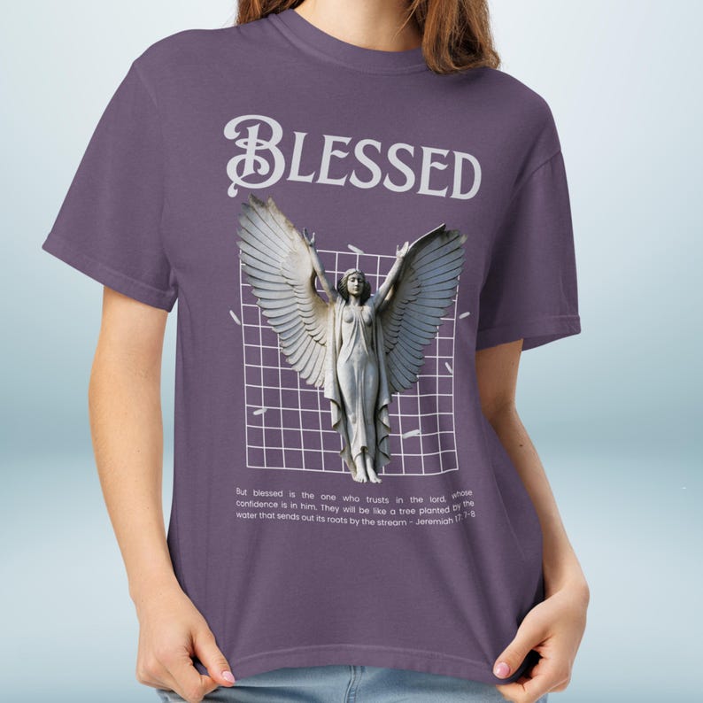 Blessed Angel Shirt Jeremiah Bible Verse T-shirt Christian Tshirt Faith ...
