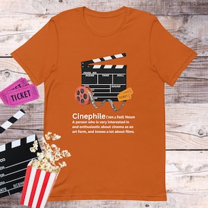 Cinema Enthusiast Tshirt Cinephile T-shirt Film Buff Shirt Gift Idea ...