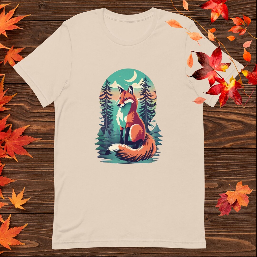 Red Fox Shirt Cute Fox Tshirt Forestcore T-shirt Woodland Lover Gift ...