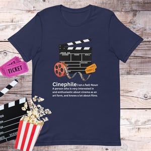 Cinema Enthusiast Tshirt Cinephile T-shirt Film Buff Shirt Gift Idea ...