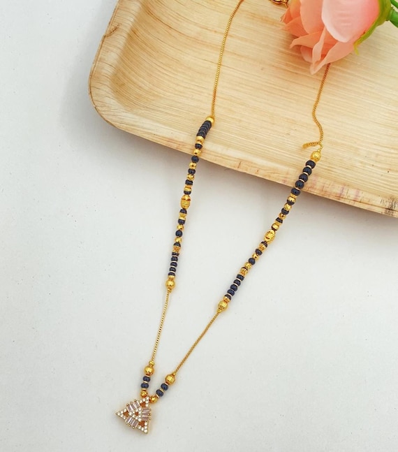 Women's gold plated mangalsutra store