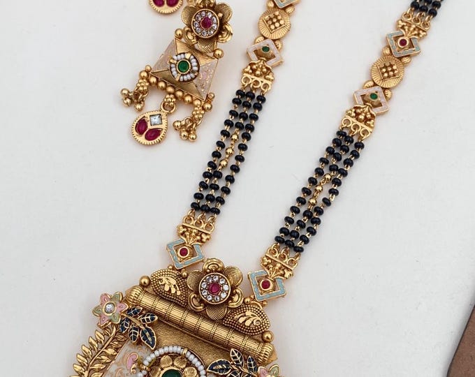 Traditional Long Mangalsutra Womens , Gold Plated Mangalsutra ...