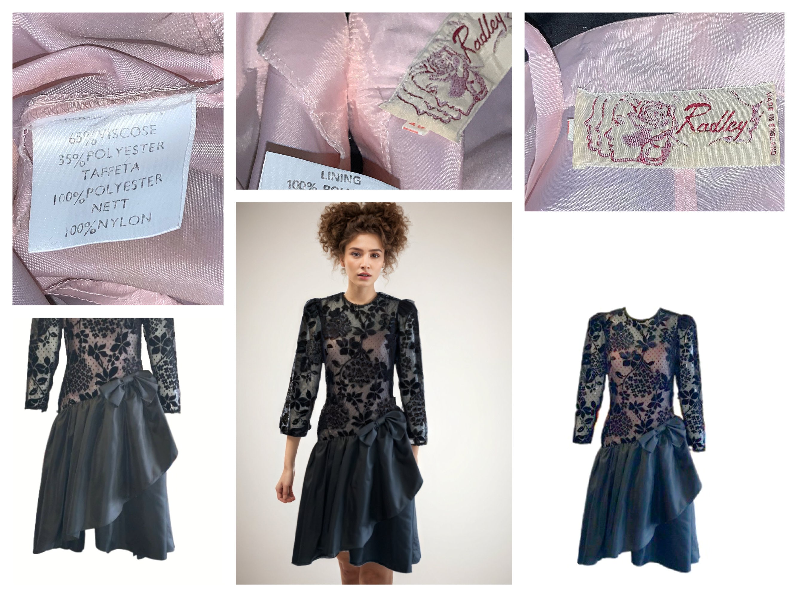 Tulle Prom Dress, Black Prom Dress, 1980s Prom Dress, 80s Party Dress ...