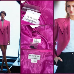80s Oversized Blazer, Double Breasted Womens Blazer, Pink Vintage ...