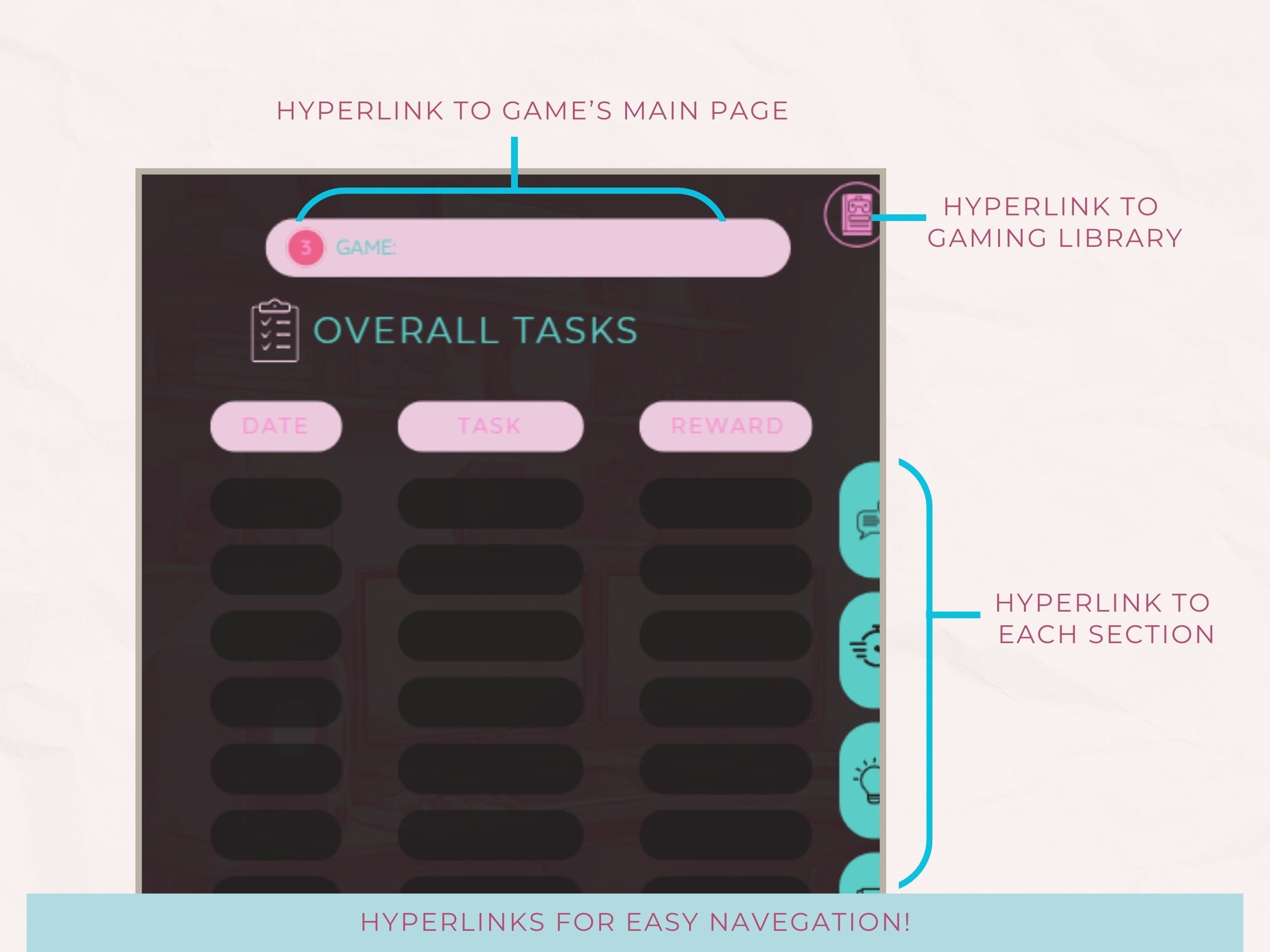 Neon Gaming Journal, Game Tracker, Gaming Organizer, Video Game Planner ...