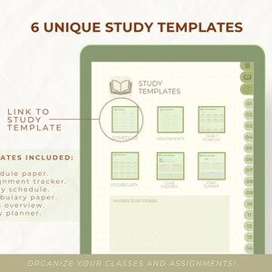 Digital Student Notebook Template, Goodnotes Student Planner, Study ...