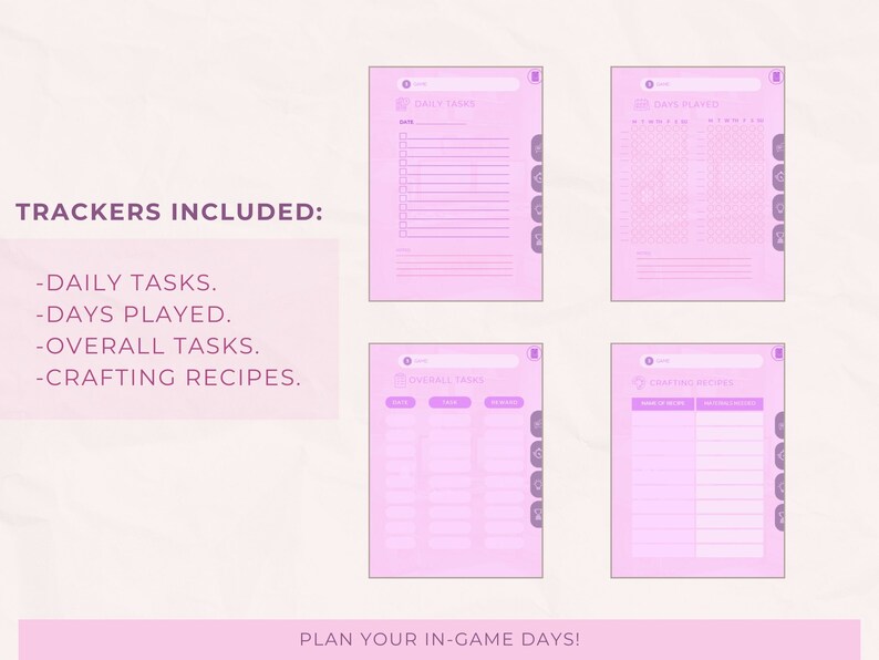 Purple Gaming Journal, Game Tracker, Gaming Organizer, Video Game ...