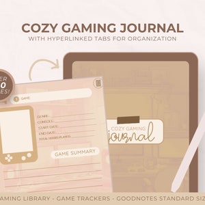 Cozy Gaming Journal, Game Tracker, Gaming Organizer, Video Game Planner ...