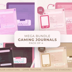 Gaming Journal Mega Bundle, Game Tracker, Gaming Organizer, Video Game ...