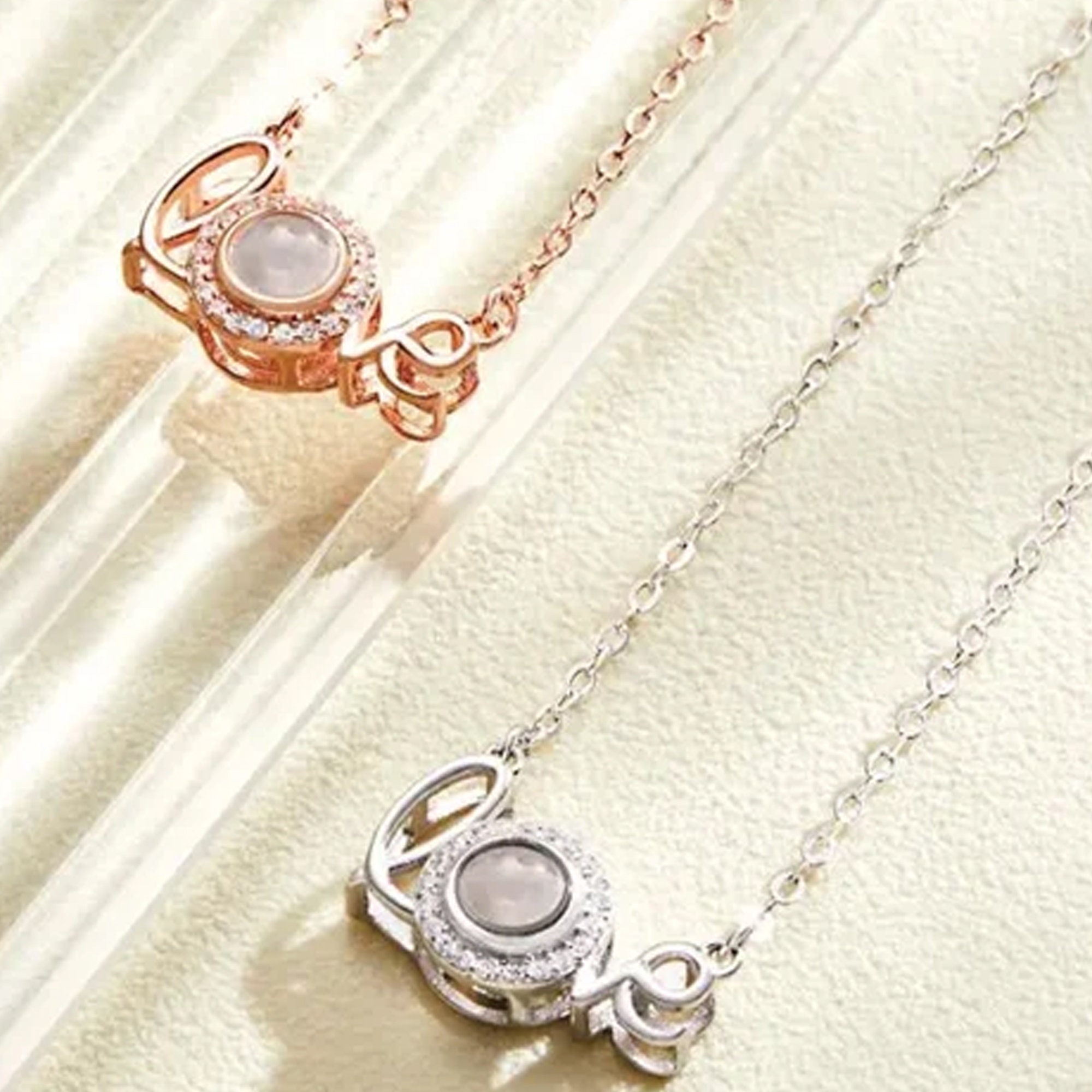 Custom Love Picture Projection Necklace Memorial Photo Necklace ...