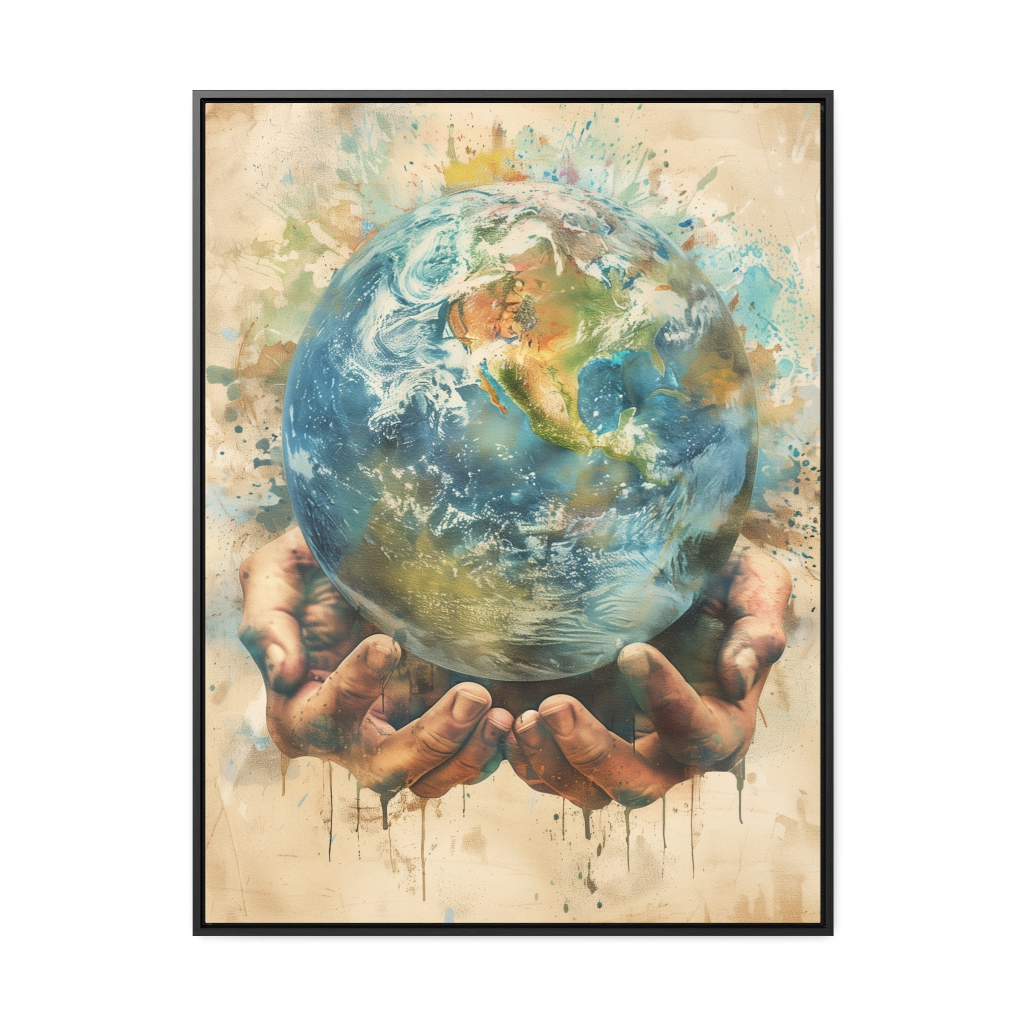 He's Got the Whole World in His Hands, Christian Art, Watercolor Wall ...