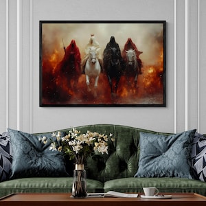 Four Horseman of the Apocalypse, Christian Wall Art, Christian Modern ...
