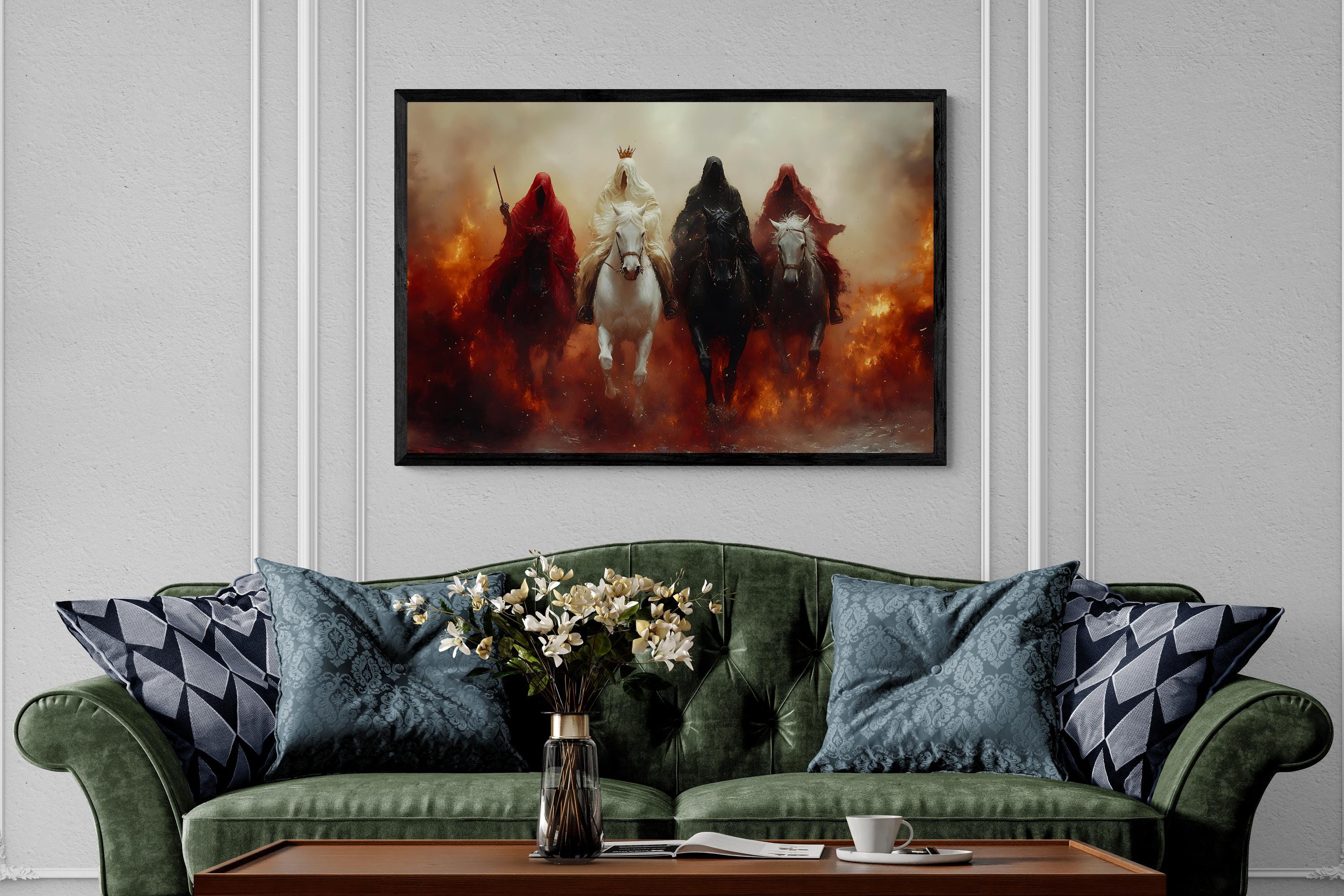 Four Horseman of the Apocalypse, Christian Wall Art, Christian Modern ...