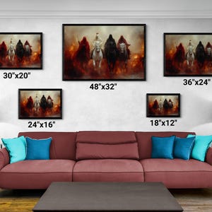 Four Horseman of the Apocalypse, Christian Wall Art, Christian Modern ...