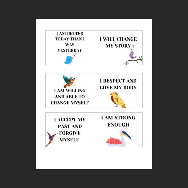 Sobriety Recovery Card Self Care Card Download Printable Addiction Card ...