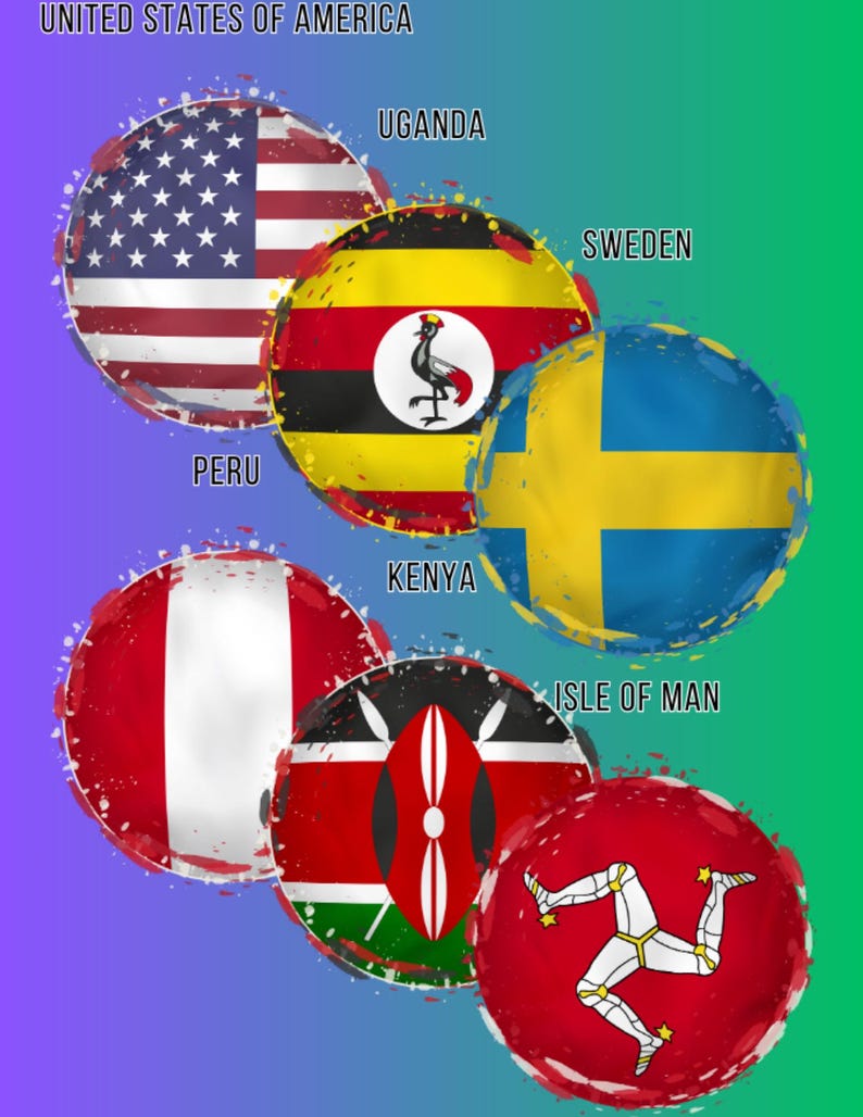 208 Designs Flags SVG Bundle, Flags Stickers, Digital Download, Instant ...