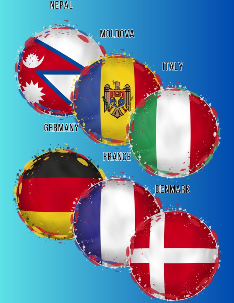 208 Designs Flags SVG Bundle, Flags Stickers, Digital Download, Instant ...