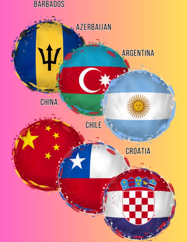 208 Designs Flags SVG Bundle, Flags Stickers, Digital Download, Instant ...