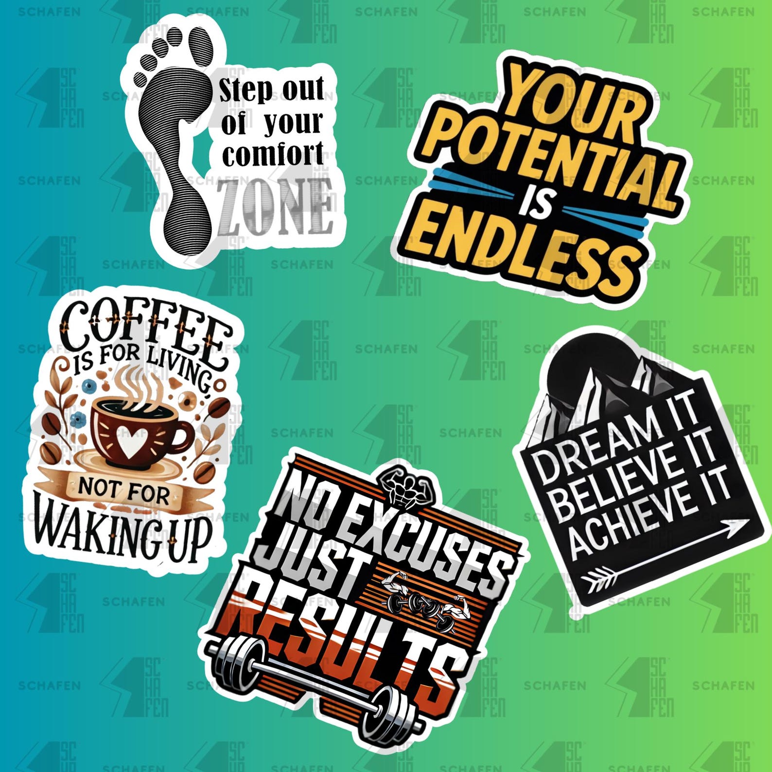 Motivational Sticker Pack SVG Digital Stickers, Creative Stickers ...