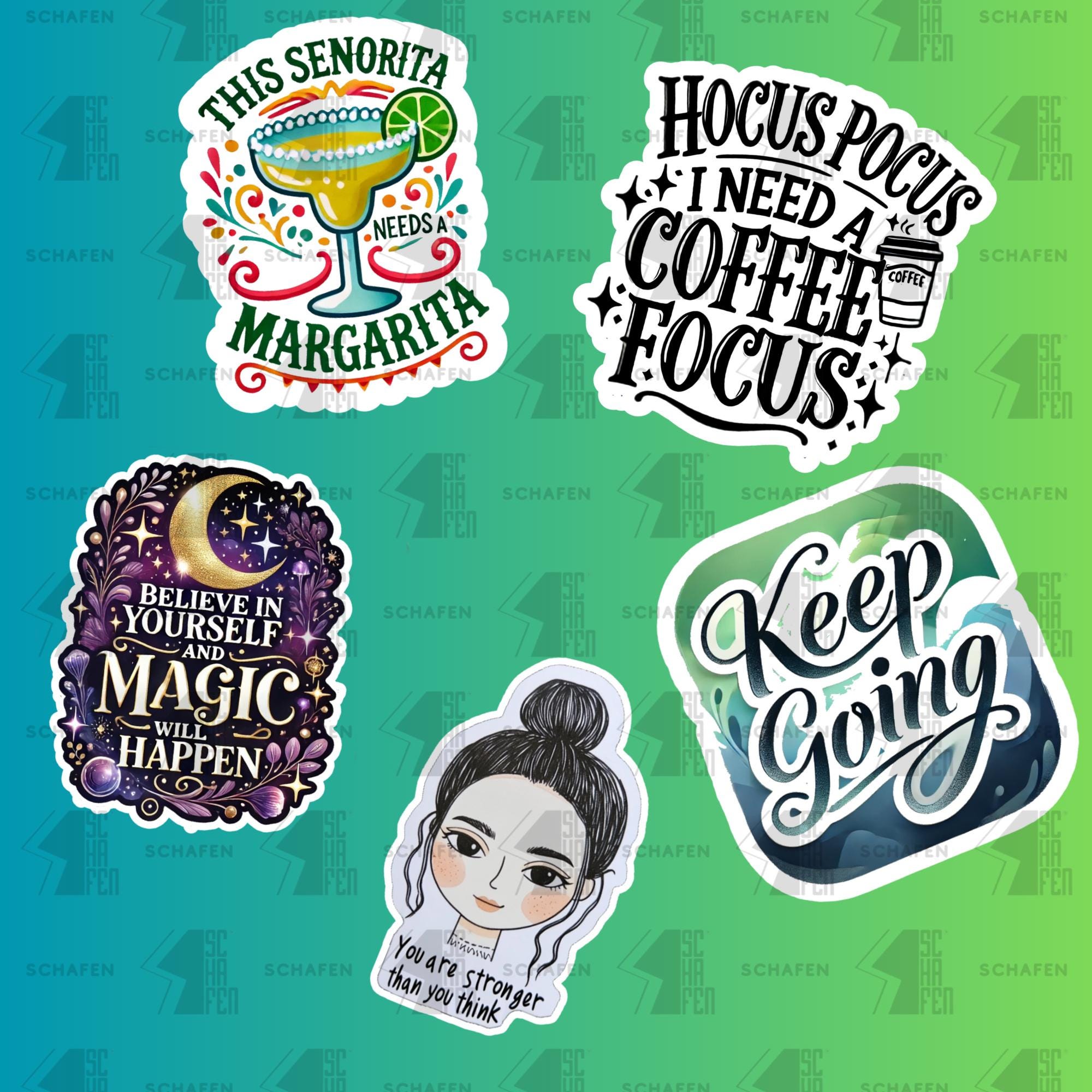 Motivational Sticker Pack SVG Digital Stickers, Creative Stickers ...