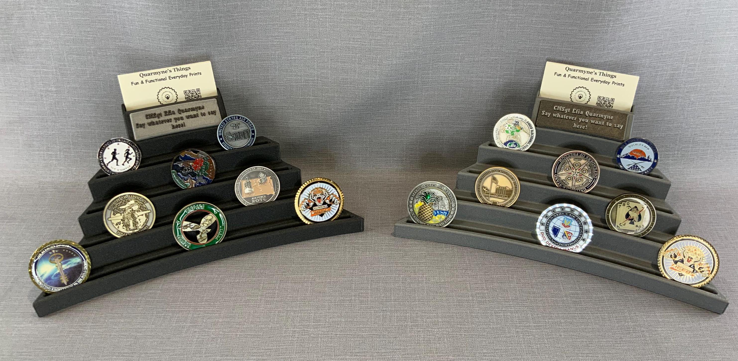 Concaved Coin Holder With Business Card Insert - Etsy