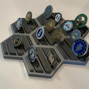 Honeycomb Challenge Coin Holder (flat) - Etsy