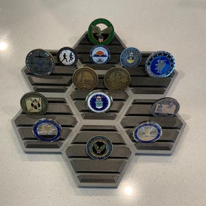 Honeycomb Challenge Coin Holder (flat) - Etsy