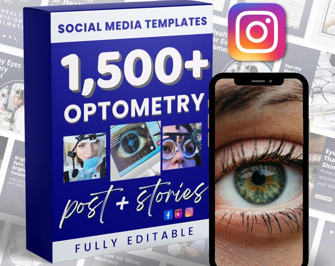 50 Optometry Instagram Post Templates | Optician Branding | Optical ...