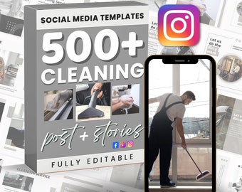 Cleaning Business Instagram Post Template, Editable Social Media Posts ...