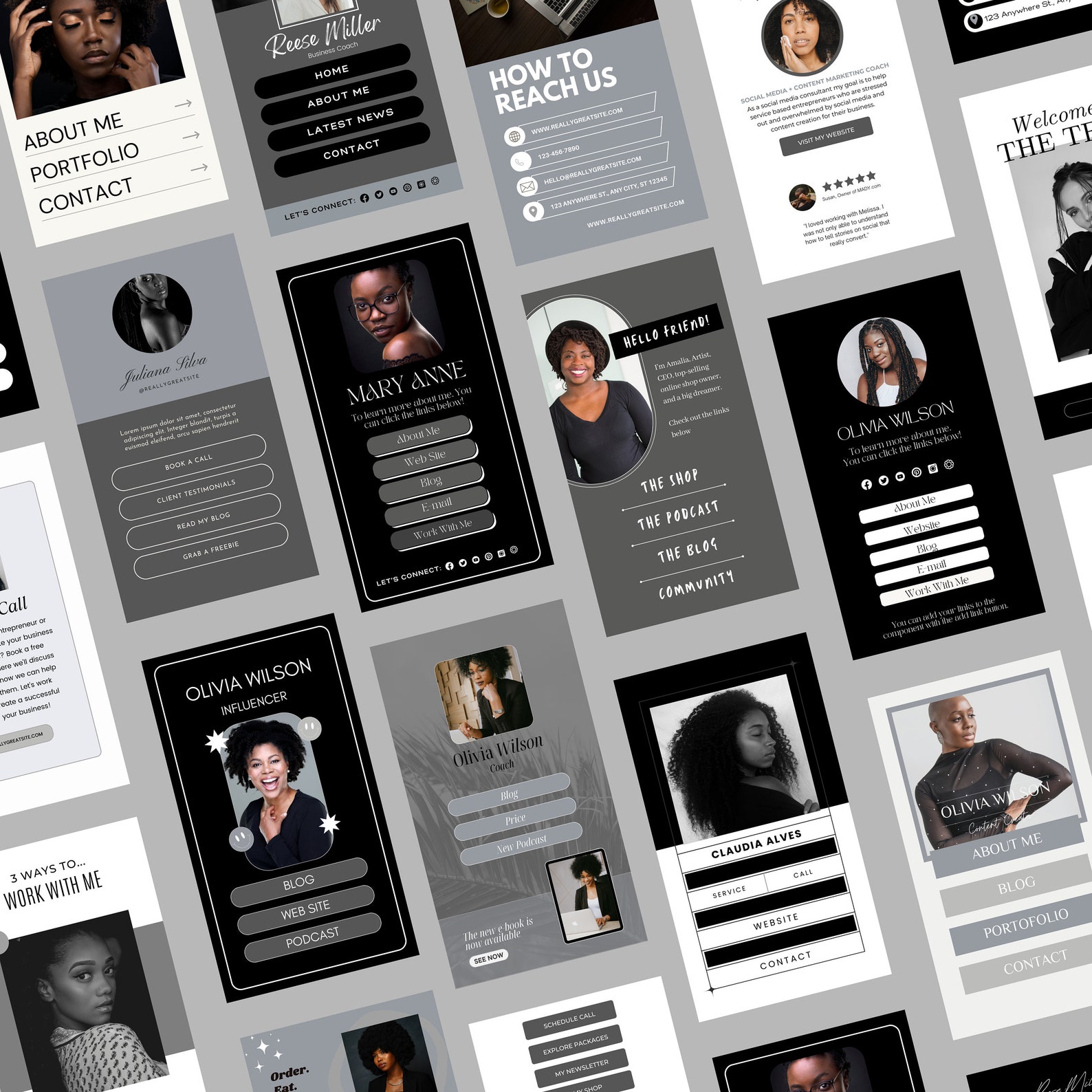 Link in Bio Instagram Template Instagram Landing Page Canva Template ...