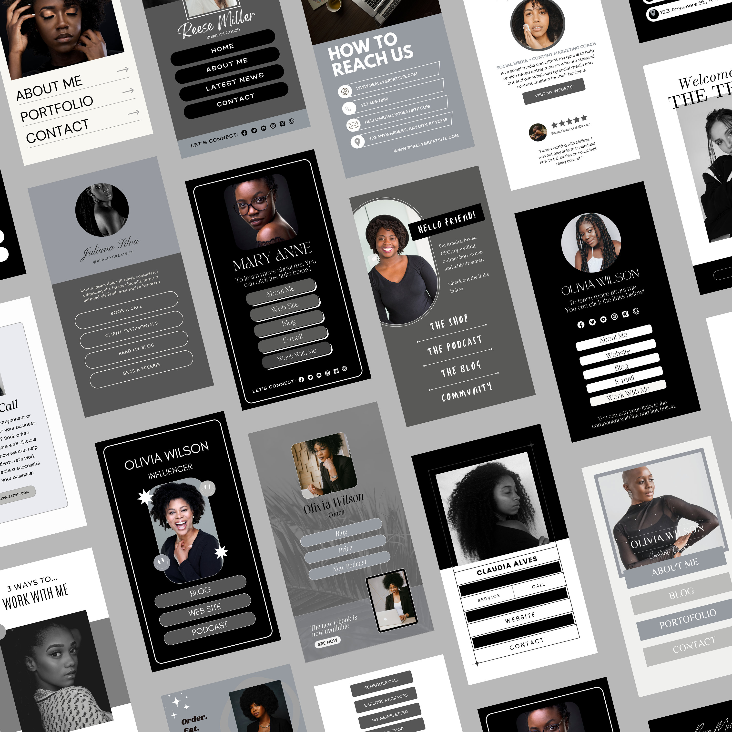 Link in Bio Instagram Template Instagram Landing Page Canva Template ...