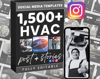 50 HVAC Instagram Post Templates | Heating Ventilation Air Conditioning ...