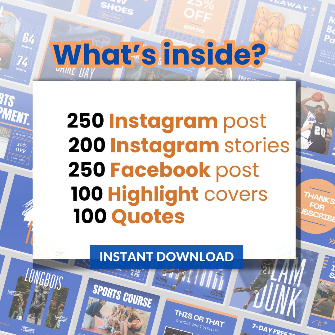 Basketball Instagram | Sports Instagram | Sports Template for Banners ...