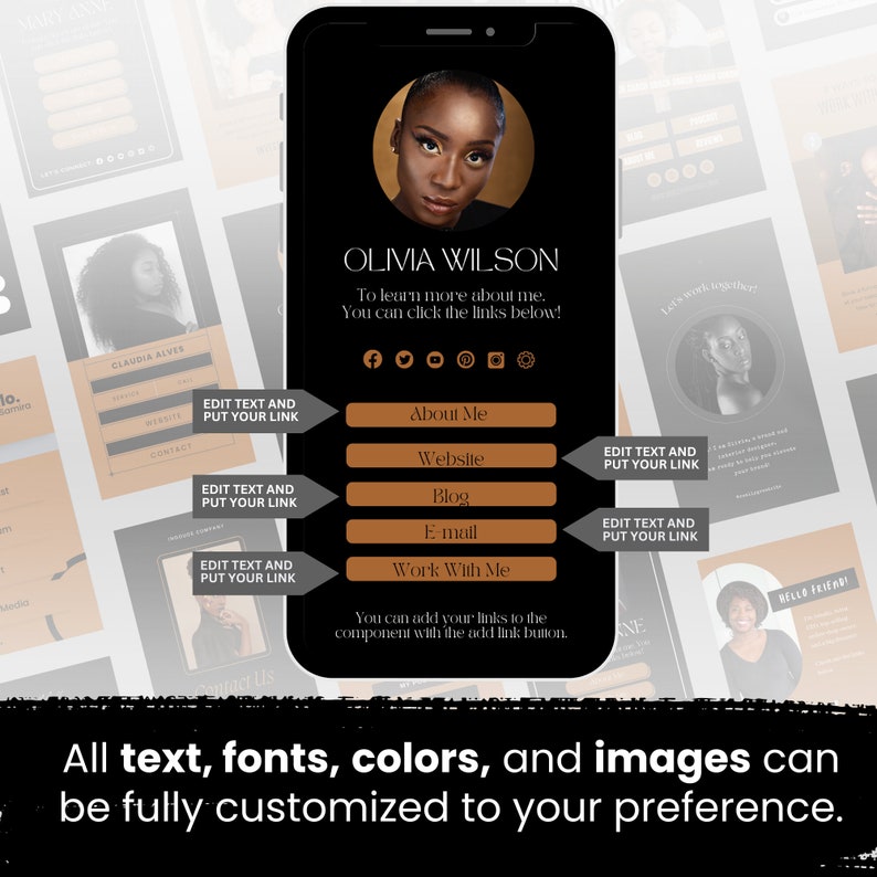 Link in Bio Instagram Template Instagram Page Template Instagram ...