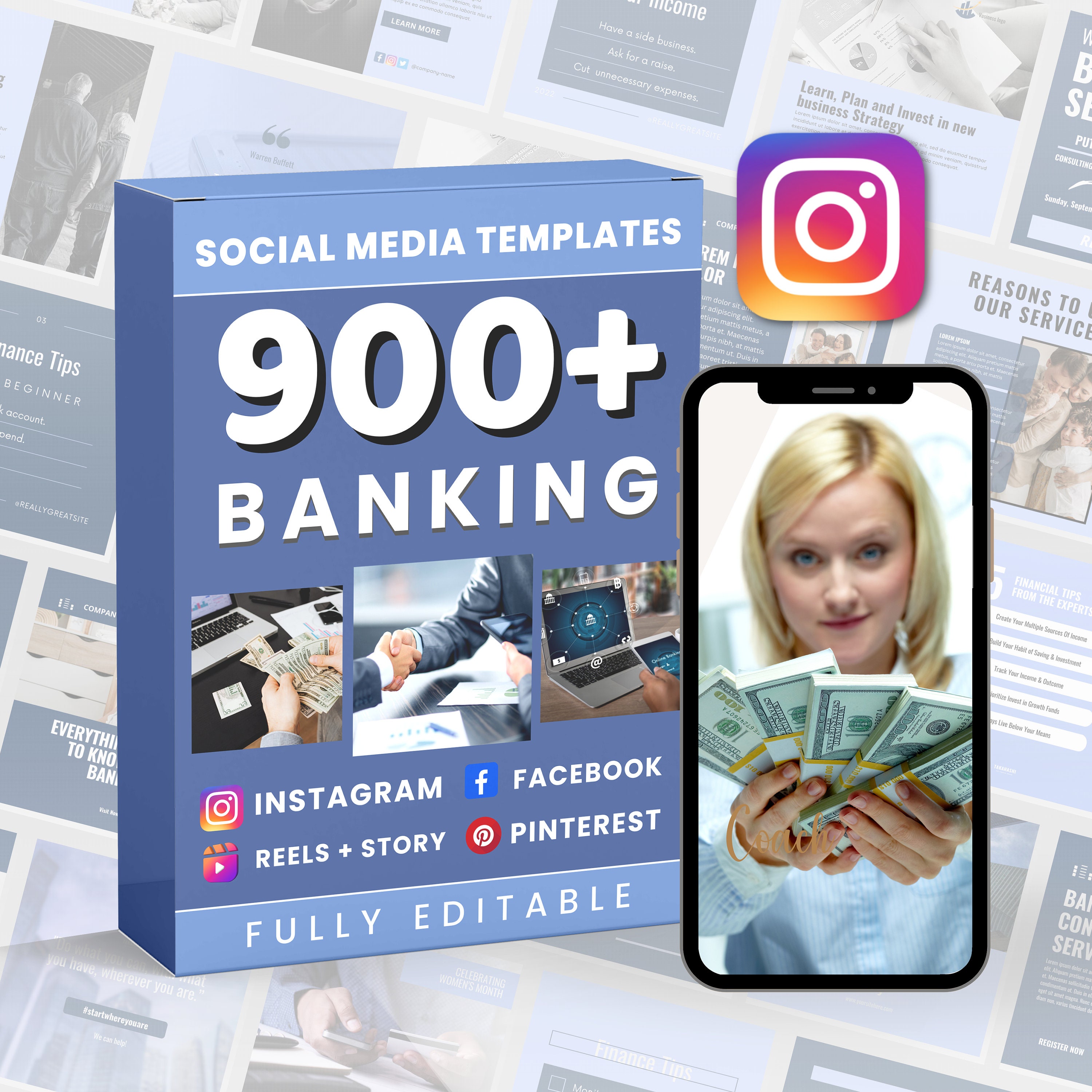 Banking Social Media | Banking Social Media Templates | Instagram Post ...