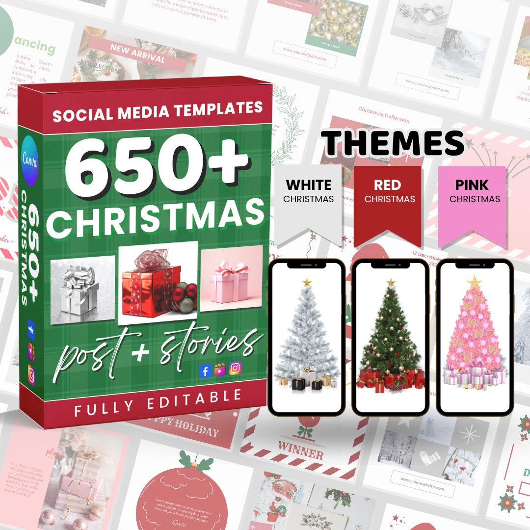 Instagram Post Christmas CANVA Template Engagement Boost - Etsy