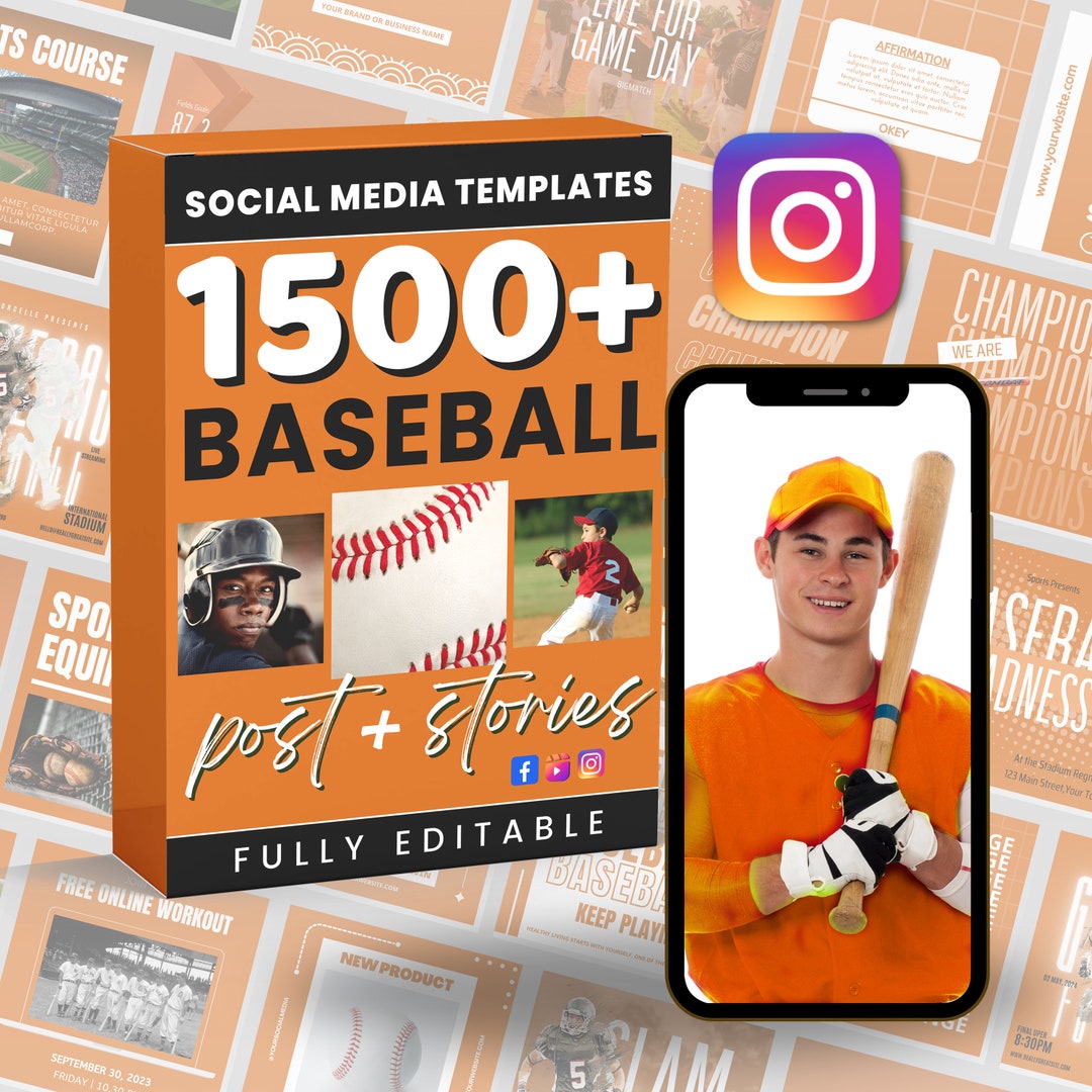 Baseball Instagram Templates: Sports Social Media (canva) - Etsy