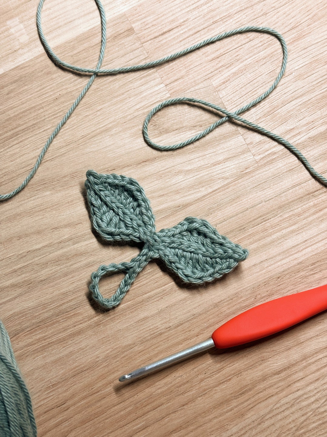 Leaf Sprout Key Chain / Handmade Crochet Keyring - Etsy