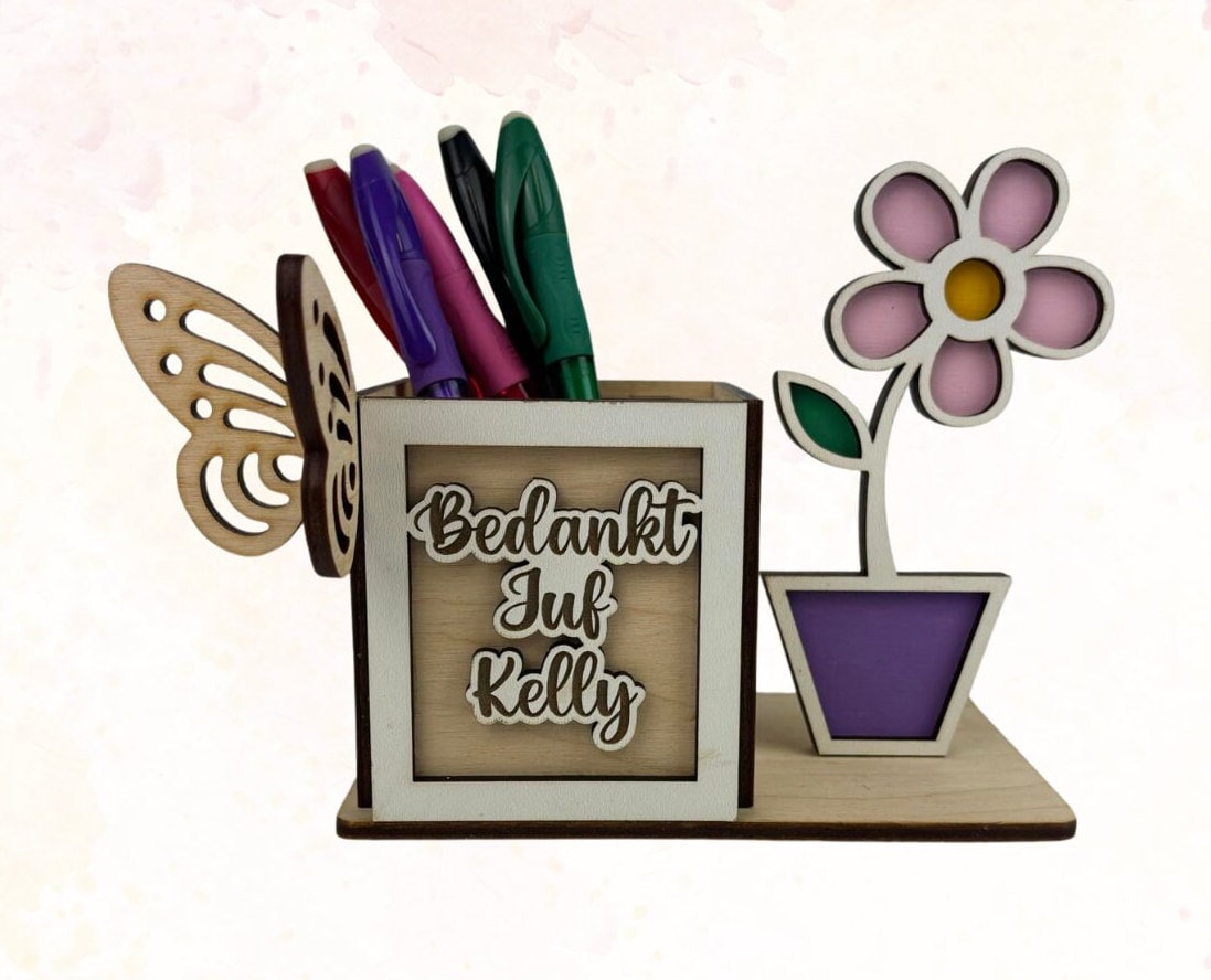 Pencil Holder Svg, Teacher Box Laser Cut File SVG, Gift Box - Etsy