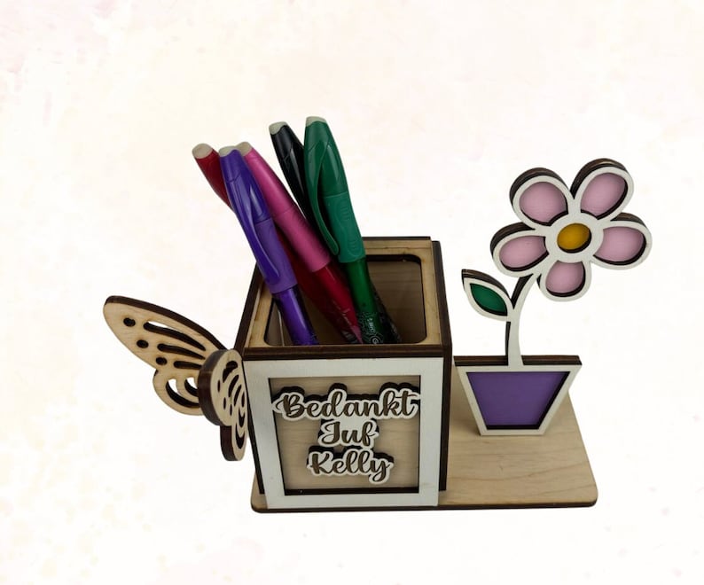 Pencil Holder Svg, Teacher Box Laser Cut File SVG, Gift Box - Etsy