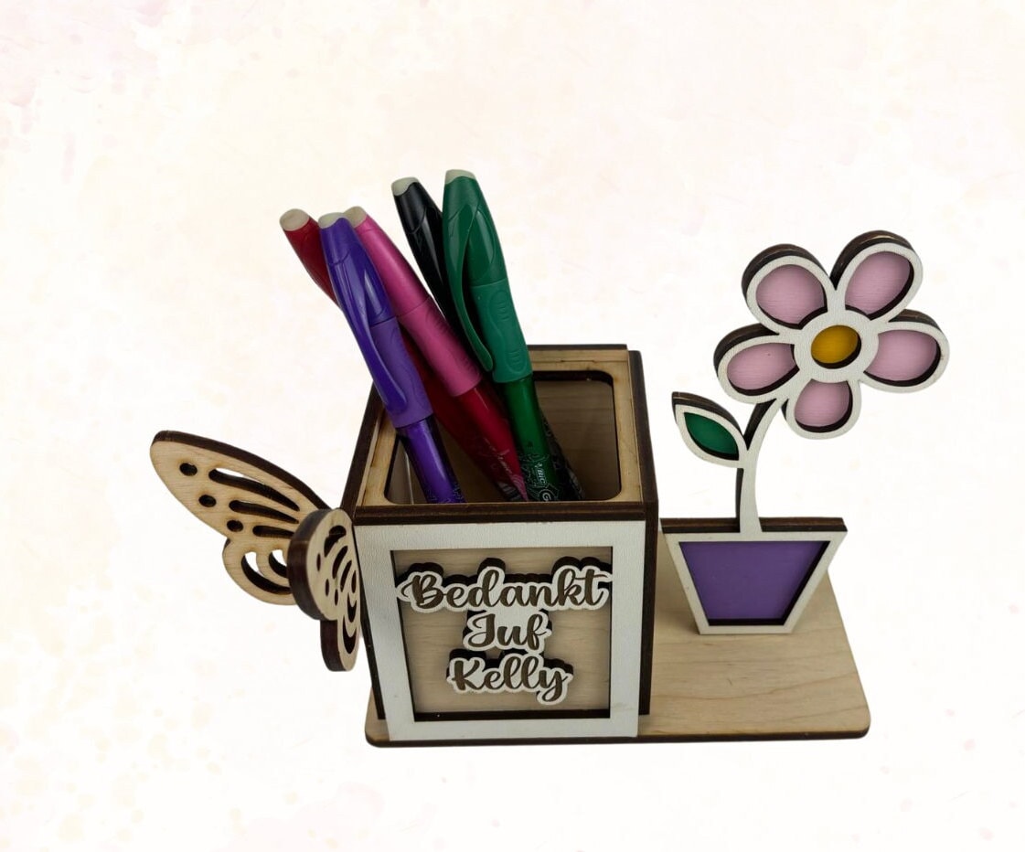 Pencil Holder Svg, Teacher Box Laser Cut File SVG, Gift Box - Etsy